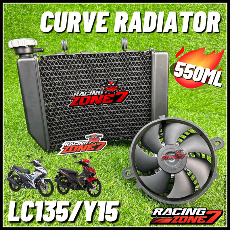 Curve Radiator Racing Besar/ LC135 Y15 Y16 Y15ZR COOLANT TANGKI ...