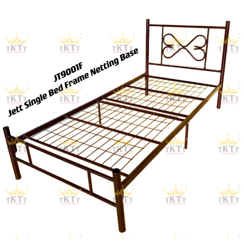 TKTT 3V 2B Foldable Single Size Bed Frame Netting Base Divan Strong Bed ...