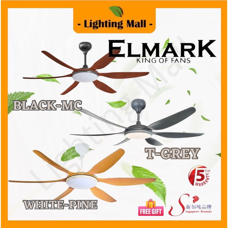 Elmark Ceiling Fan Optimus Prime 56 inch Remote Control (DC Motor) 6 Blade Ceiling Fan With 24W ...