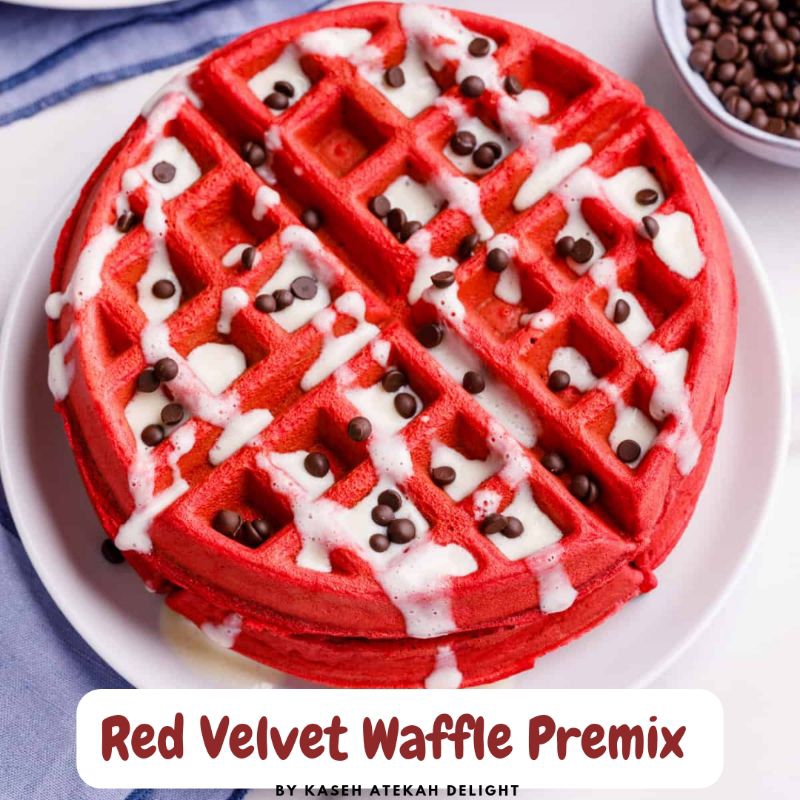 (PREMIUM & RED VELVET WAFFLE) Tepung Waffle Crispy Red Velvet Premix ...