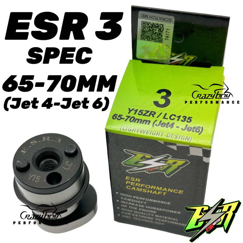 ESR MOTOR 100% ORIGINAL LIGHTWEIGHT Y15ZR LC135 CAMSHAFT ESR1 ESR2 ESR3 ...