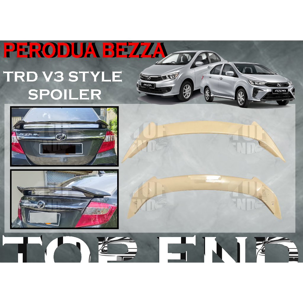 PERODUA BEZZA TRD V3 SPOILER REAR BONNET SPOILER WING BEZZA 2016-2023 ...