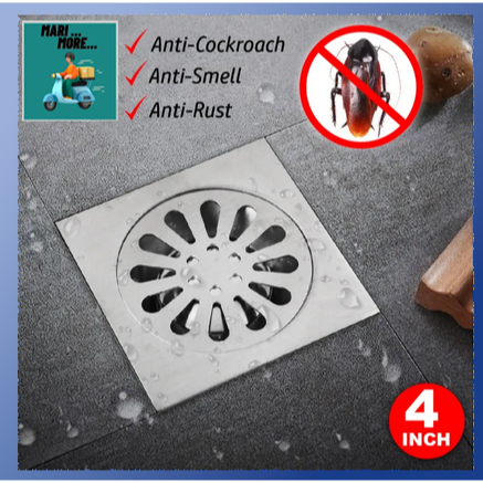 Stainless Steel FLOOR GRATING DRAIN Anti-Cockroach GRT/XY401-2A 4"X4 ...