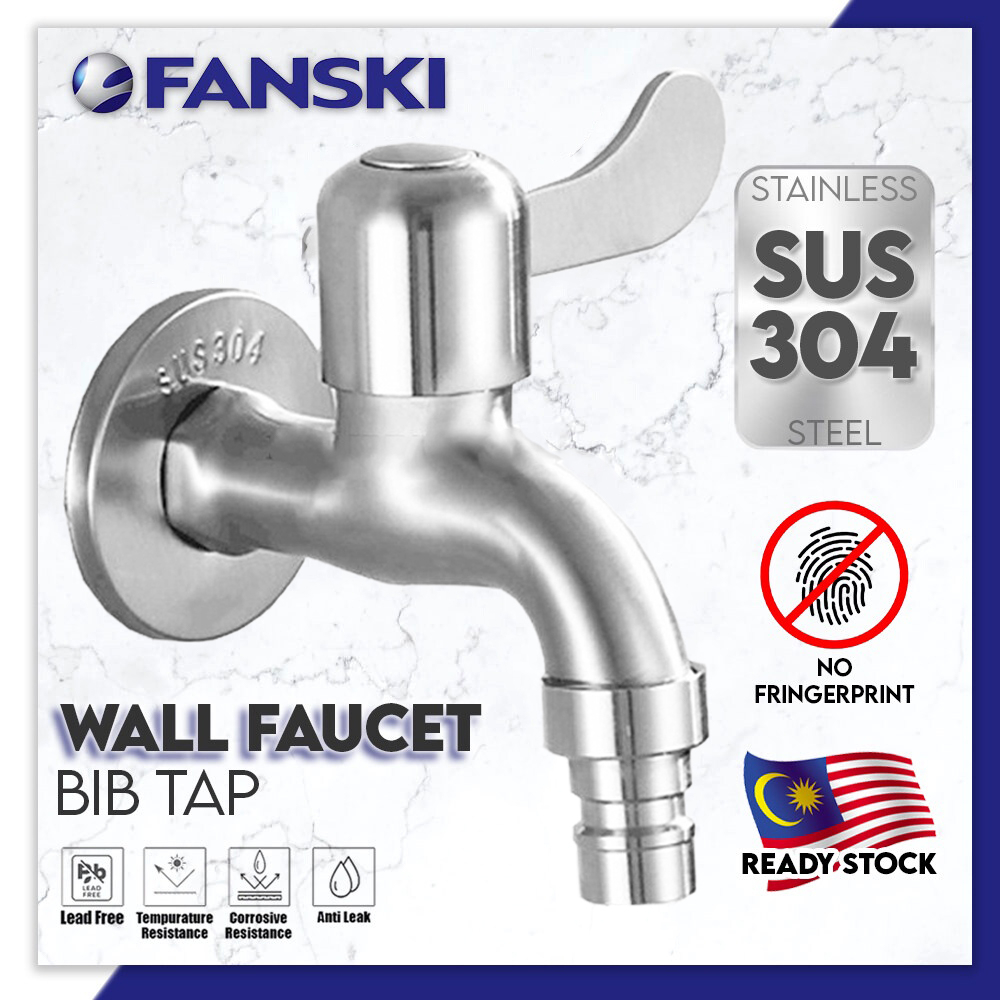 Bib Tap Stainless Steel Washing Machine Adapter Connector Bathroom ...