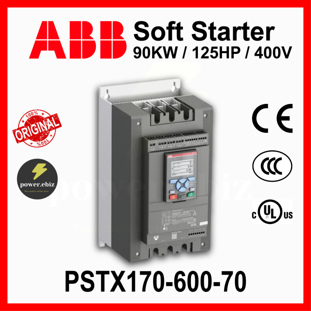 ABB SOFTSTARTER PSTX170-600-70 / 90KW / 125HP / 400V Soft Starter (1SFA898111R7000) | Shopee ...