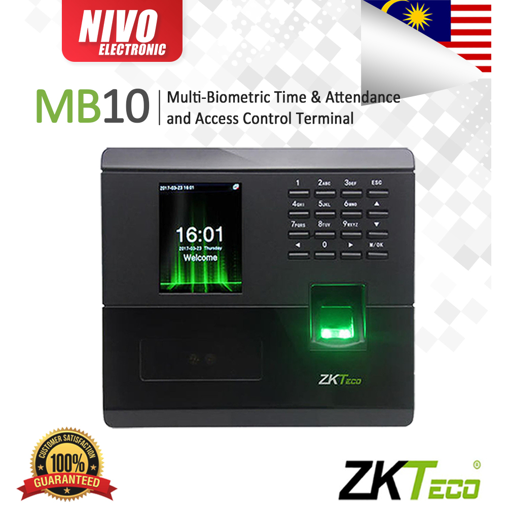ZKTECO Multi-Biometric Face Recognition And Fingerprint mb10 | Shopee ...