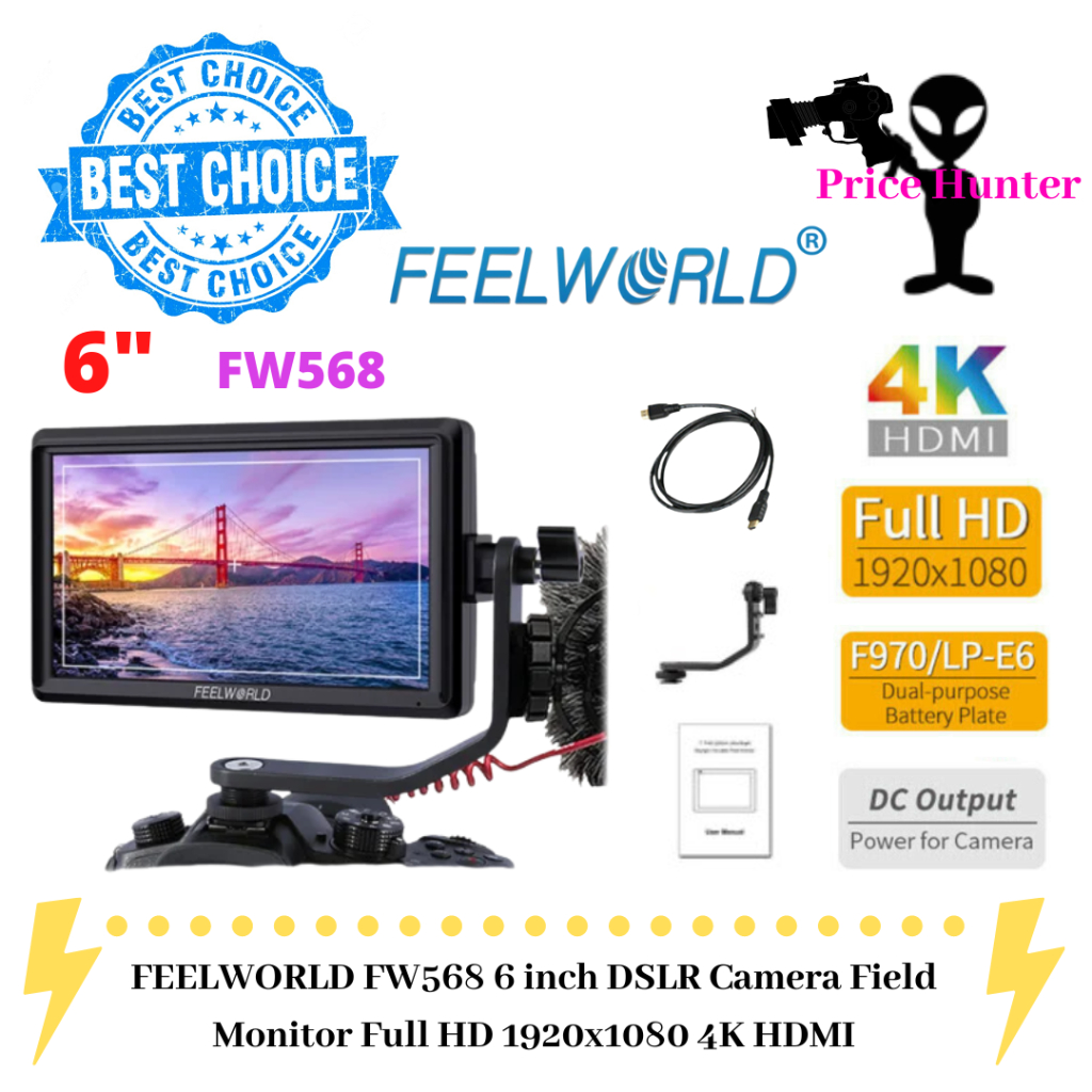 Feelworld Fw568 V3 6 Inch 3d Lut Dslr Camera Full Hd1920x1080 Ips Field