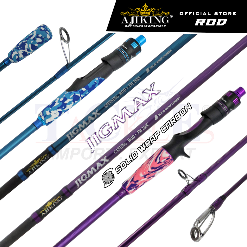 Ajiking Jigmax Spinning Casting Fishing Rod (5'6"-6'6"ft) Max Load (10 ...