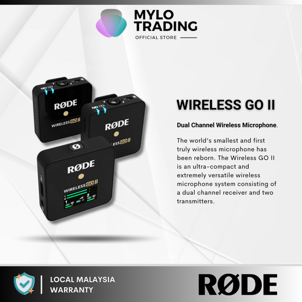 Rode Wireless GO II 2-Person Wireless Go 2 & Single Compact Digital ...