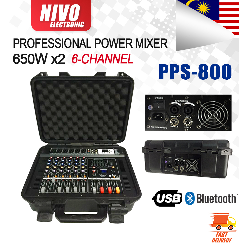 PPS800 PROFESSIONAL POWER MIXER SOUND SYSTEM 6-CHANNEL | Shopee Malaysia