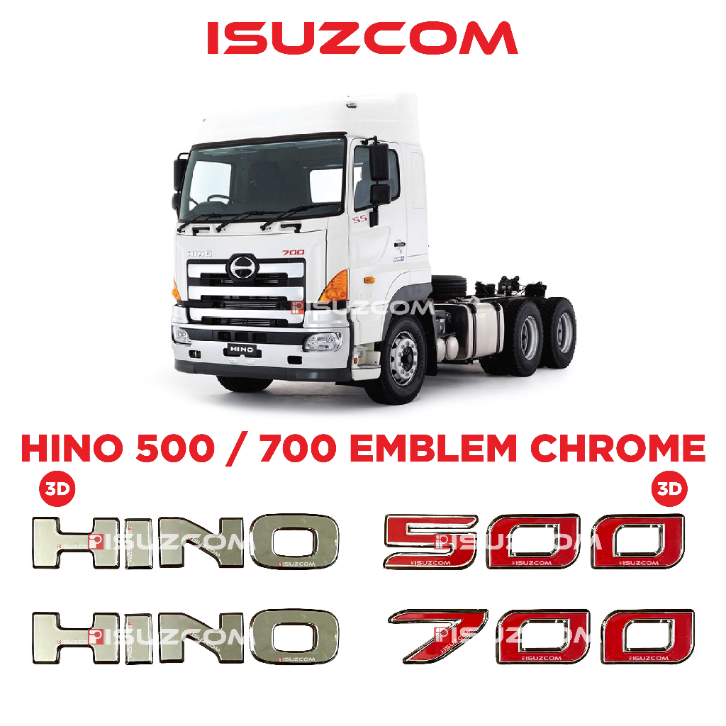 EMBLEM HINO 500 700 SERIES 3D FONT CHROME | Shopee Malaysia