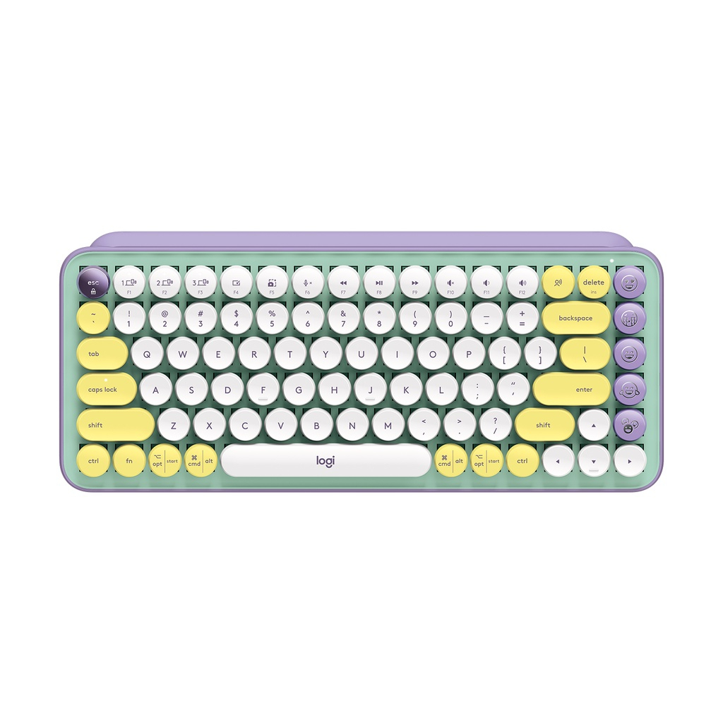 Logitech POP Keys Mechanical Wireless Keyboard with Customisable Emoji ...