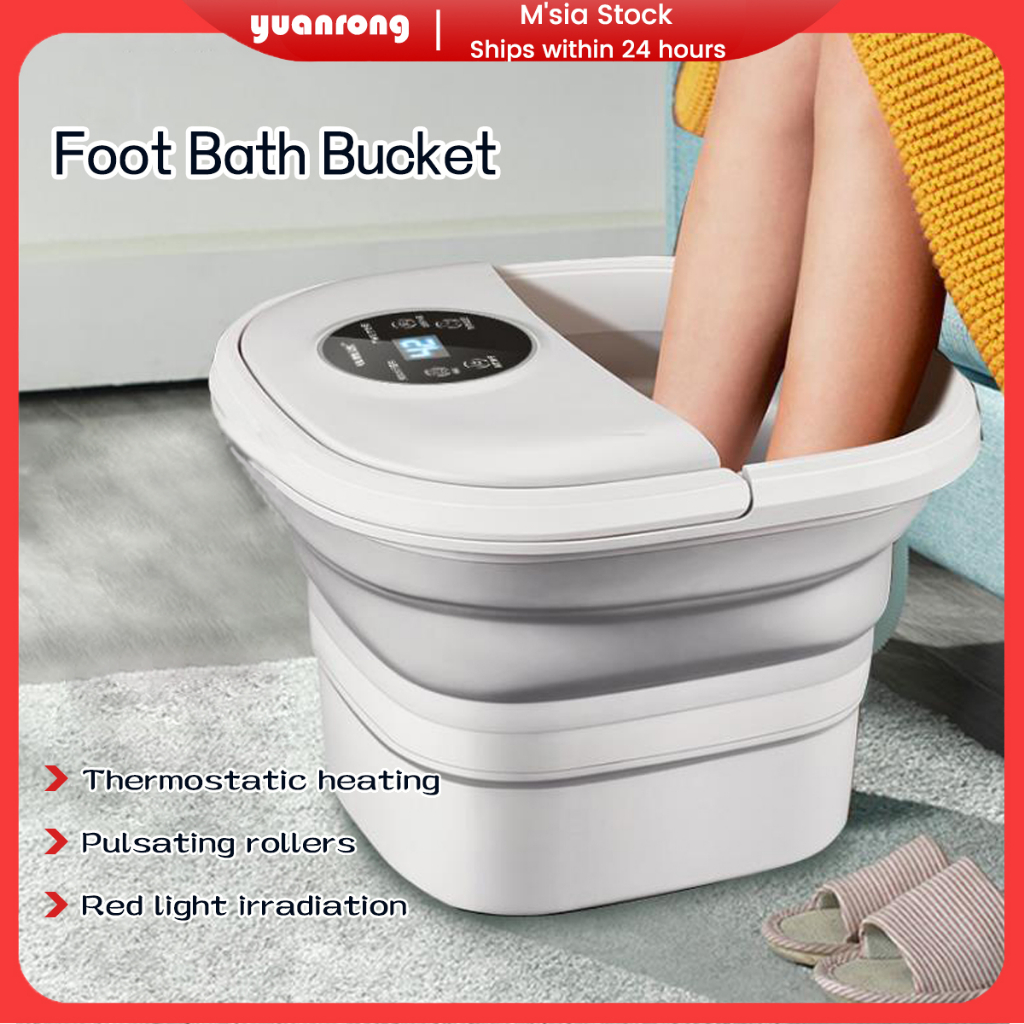 【Local Seller】泡腳桶 自動 加熱 Electric Collapsible Foot Bath Bucket Foot ...