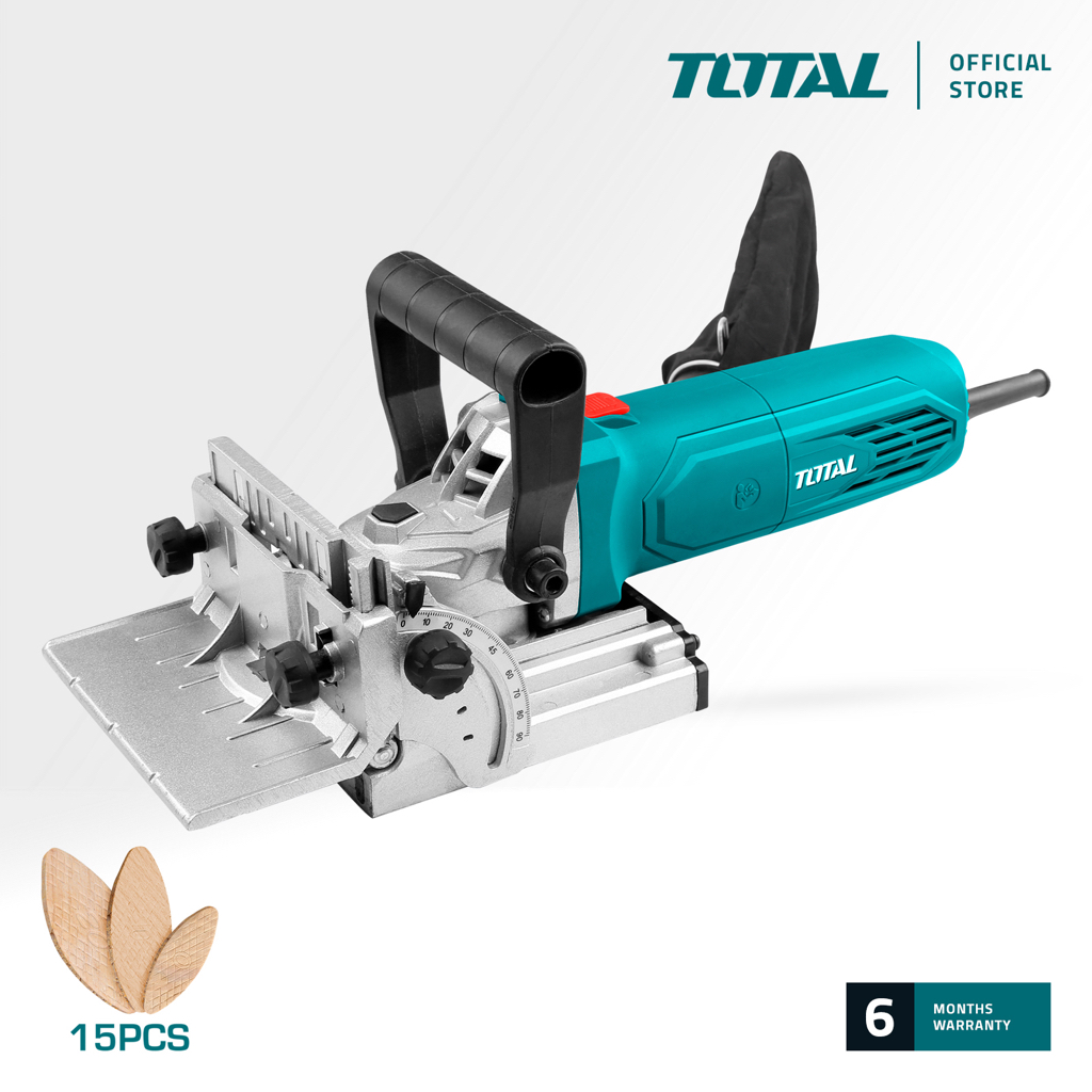 TOTAL Biscuit Jointer Blade Diameter (100mm x 4"/950W) + Biscuit Dowels ...