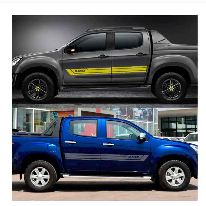 Pickup Stickers For ISUZU D-MAX Dmax Car Door Side Decals Truck Body ...