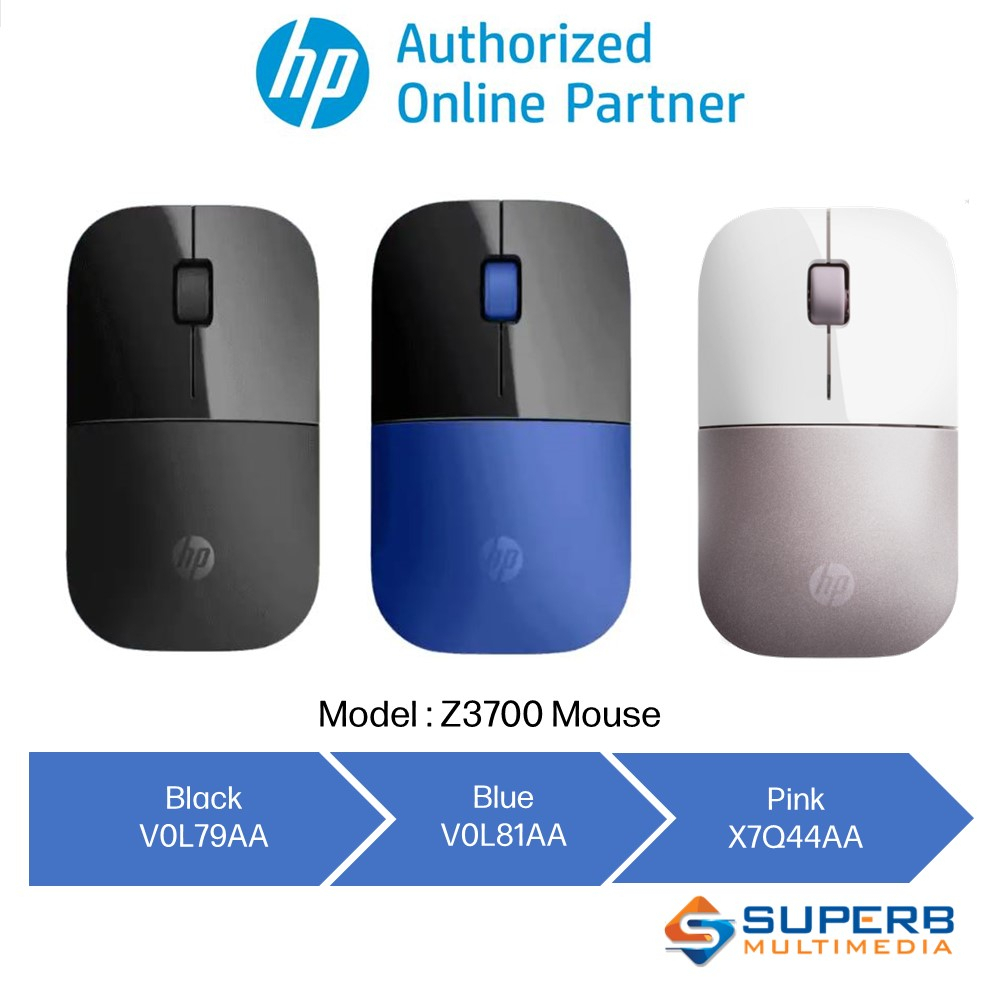 HP Z3700 Wireless Mouse [PINK/BLACK/SILVER] | Shopee Malaysia