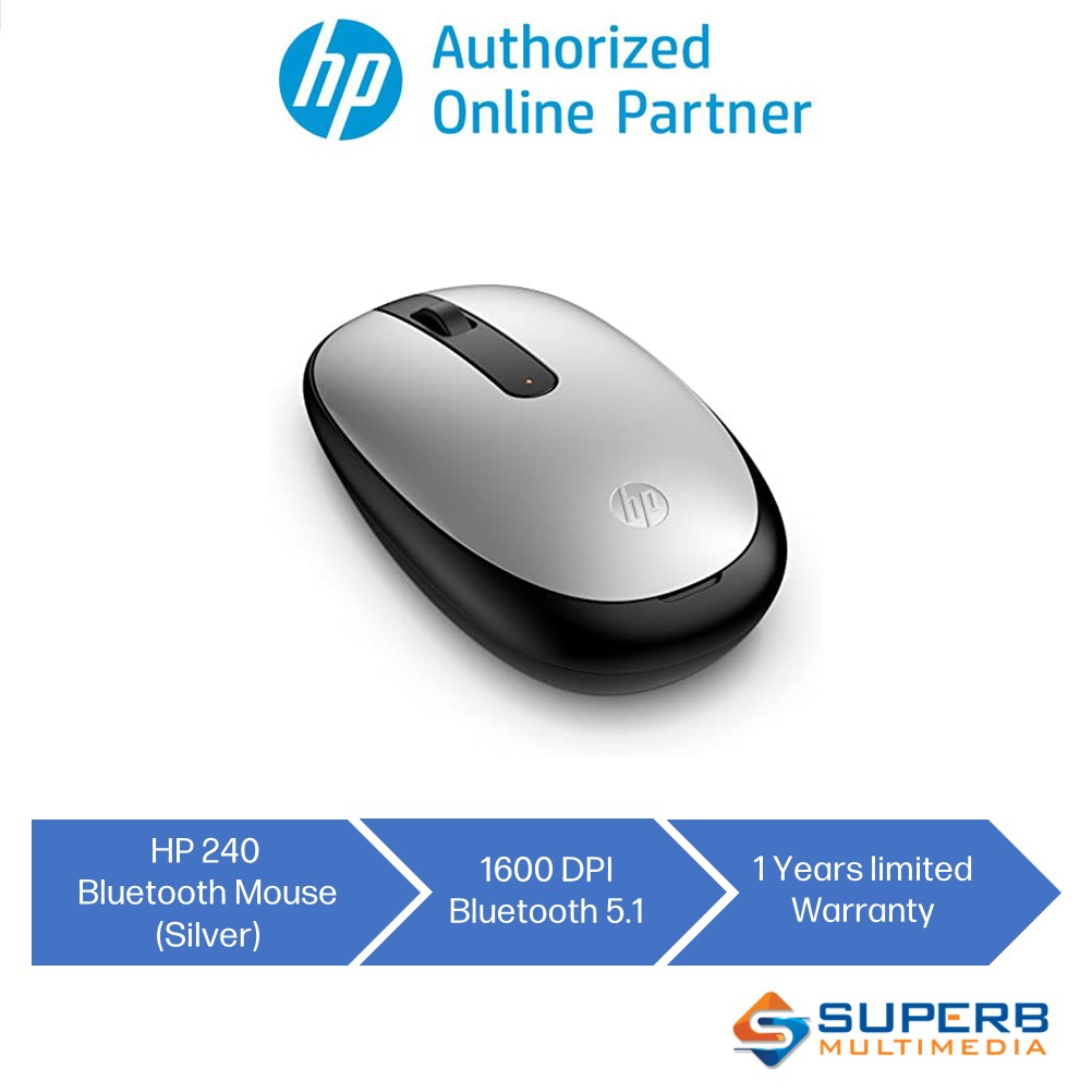 HP 240 Bluetooth Mouse (Silver 43N04AA/ Red 43N05AA /White 793F9AA ...