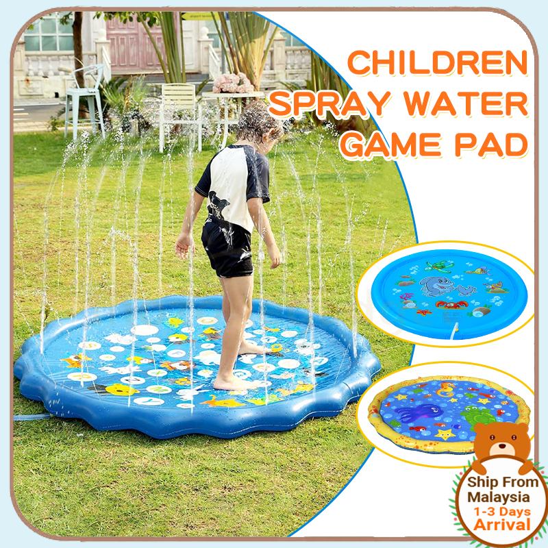 Splash Pool 170cm / 100cm Fountain Pad sprinkle Water Splash Play Mat ...