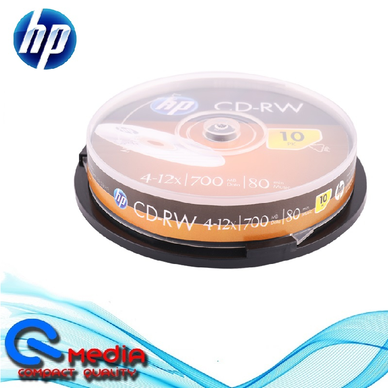 HP CD-RW / CDRW /CD Re-Writable 4-12X 80MIN 700MB 10pcs / box | Shopee ...