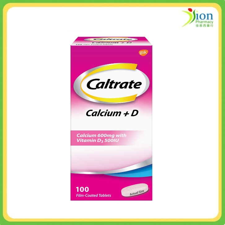CALTRATE CALCIUM 600MG + VIT D3 500IU TABLETS 100S | Shopee Malaysia