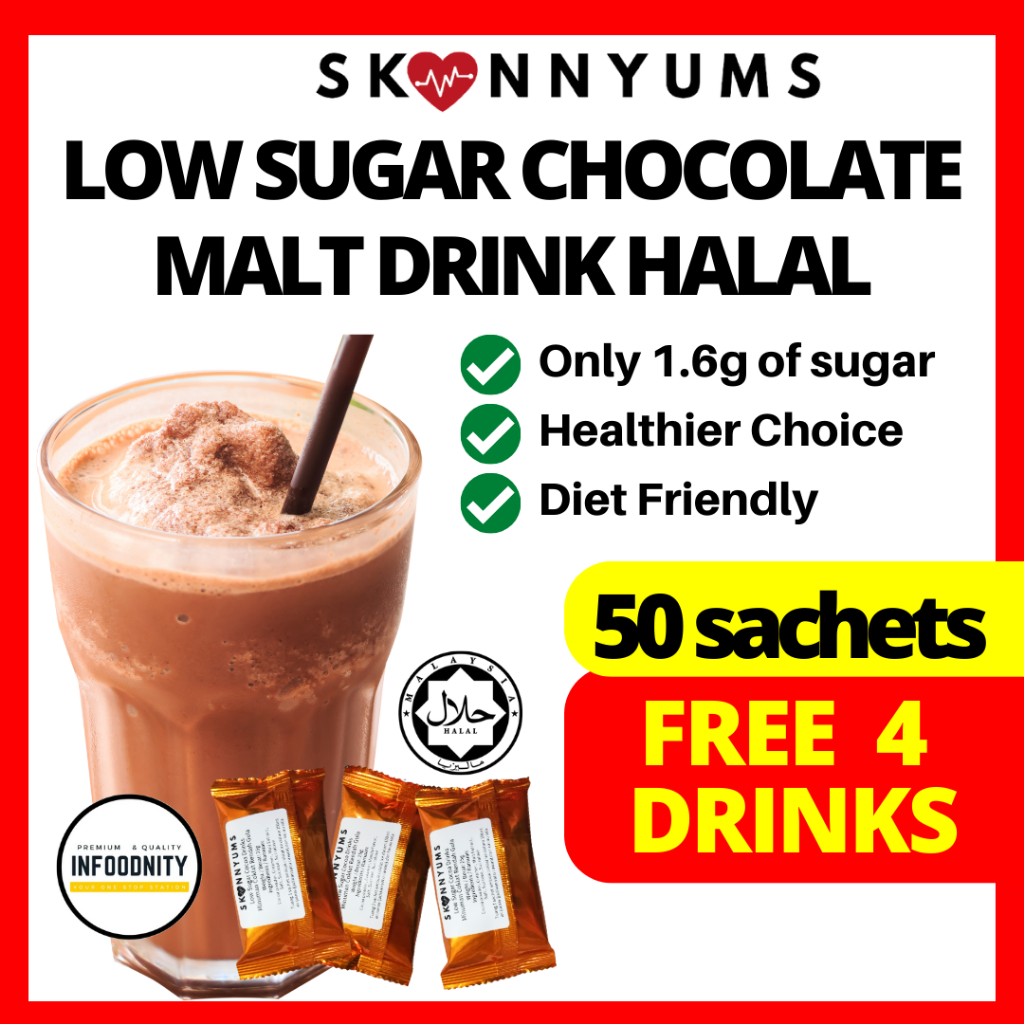 Skinnyums Low Sugar Cocoa Drinks Vanilla Chocolate Malt Diet Sihat ...
