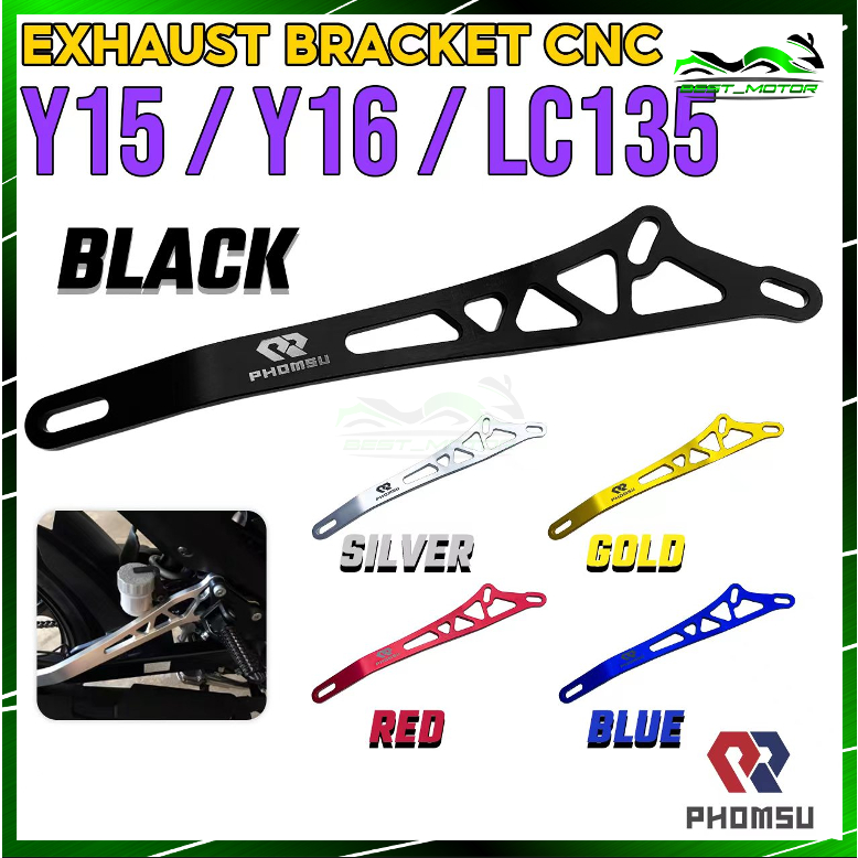 PHOMSU EXHAUST BRACKET CNC ADJUSTABLE Y15 / Y15ZR / Y16ZR / LC135 ...