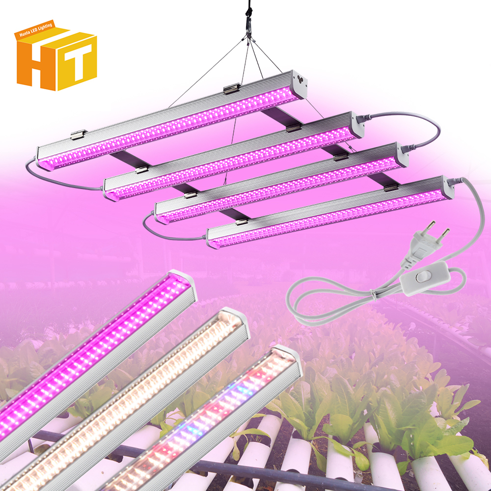 LED Grow Light Full Spectrum 4Bar IP65 Waterproof Plant Lamp With Metal ...