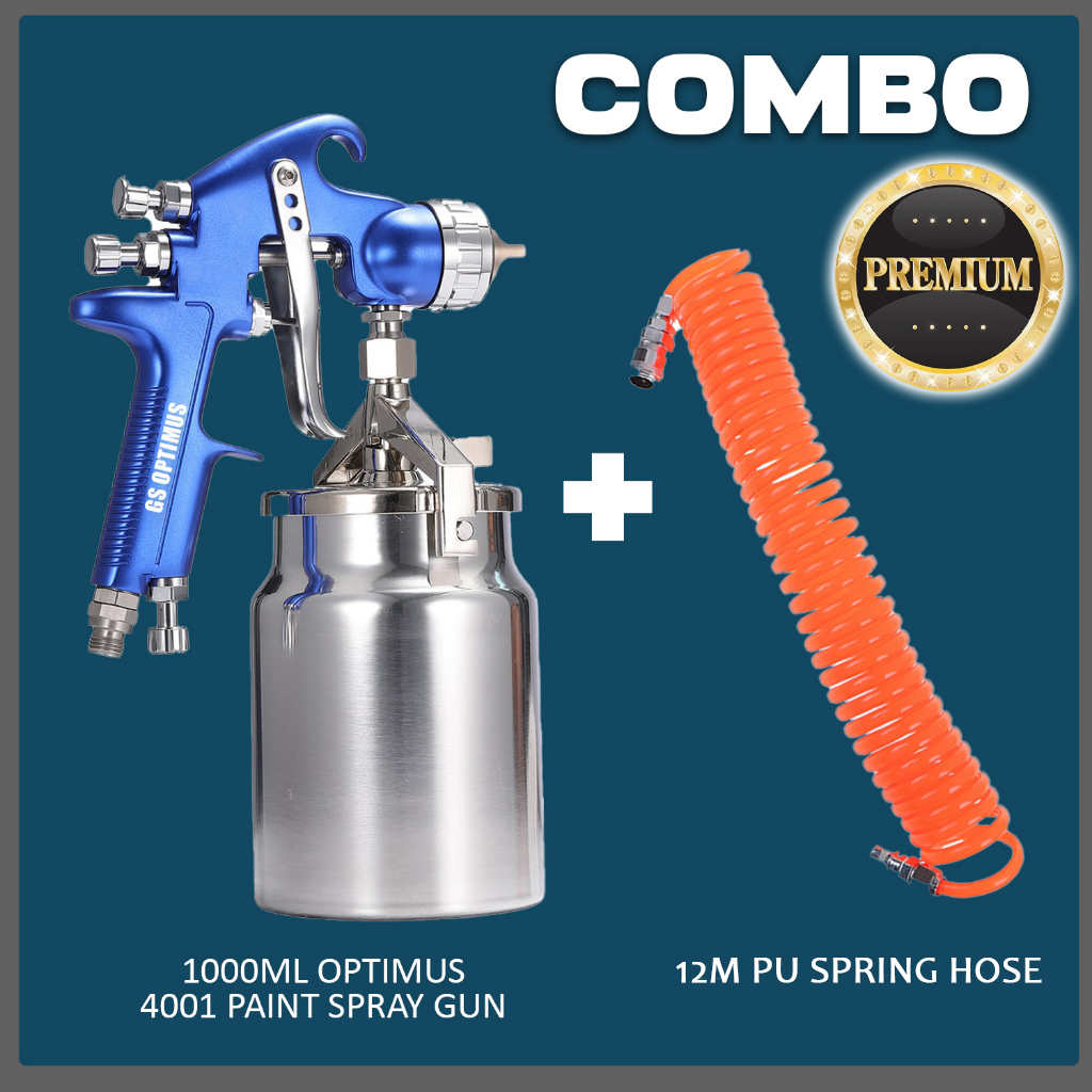 1000ML OPTIMUS 4001 Paint Spray Gun Penyembur Cat Rumah Kereta Air ...