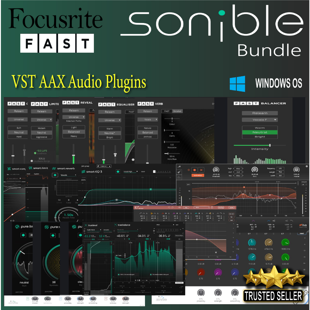 Sonible & Focusrite Fast Bundle VST AAX Audio Plugin Mixing Editor For Windows | Shopee Malaysia