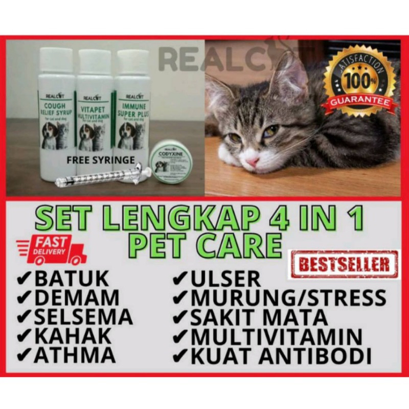 3 IN 1 DEMAM FEVER SELSEMA FLU BATUK COUGH MONYOK ULSER SAKIT MATA ...