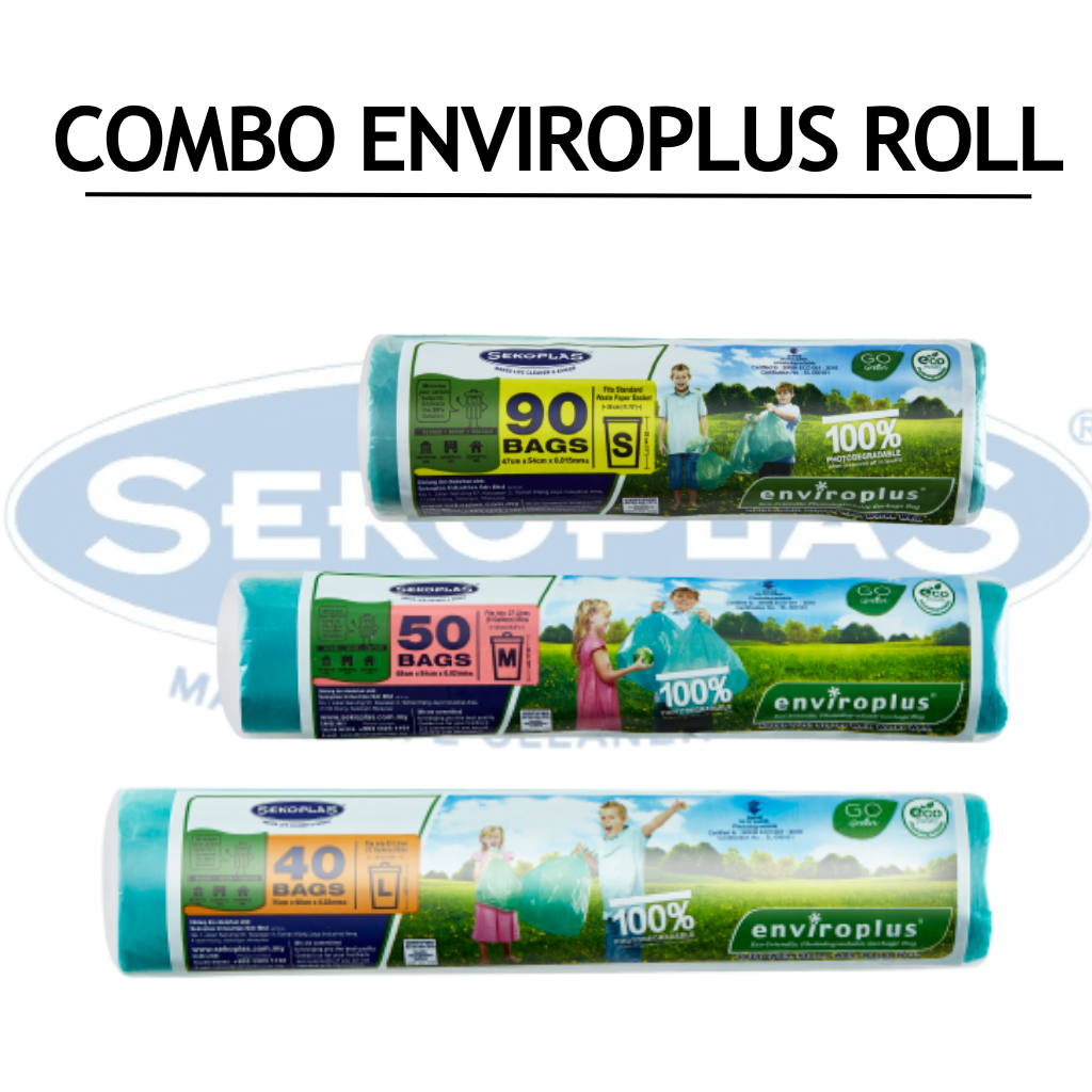 COMBO 2 rolls - Sekoplas Enviroplus Garbage Bag | Shopee Malaysia