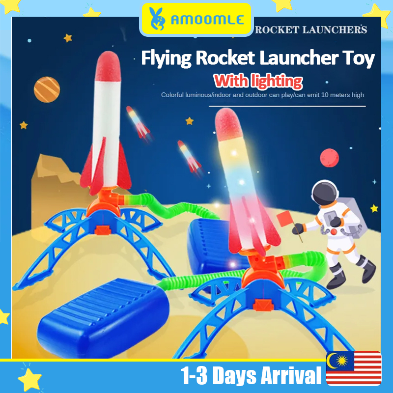 Rocket Launcher Toys Jump Air Rocket Launcher Eva Foam Soaring Rocket ...