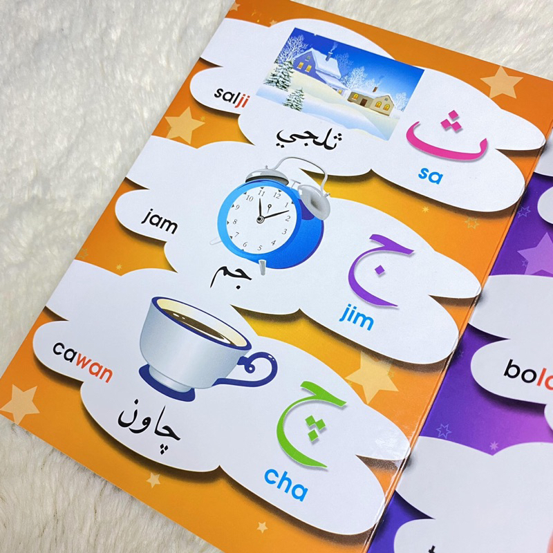 BUKU KERAS DWIBAHASA SAYANGKU MARI MENGENAL JAWI ABC 123 | Shopee Malaysia