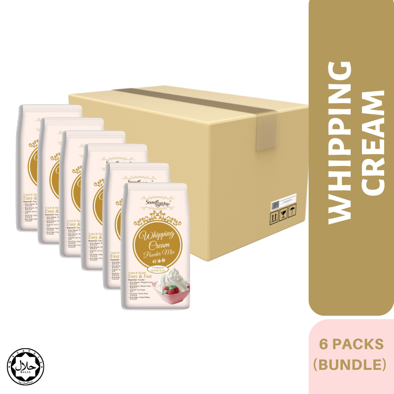 SNOW WHIP WHIPPING CREAM POWDER 500G 6PEK + FREE GIFT (BUNDLE PACK ...