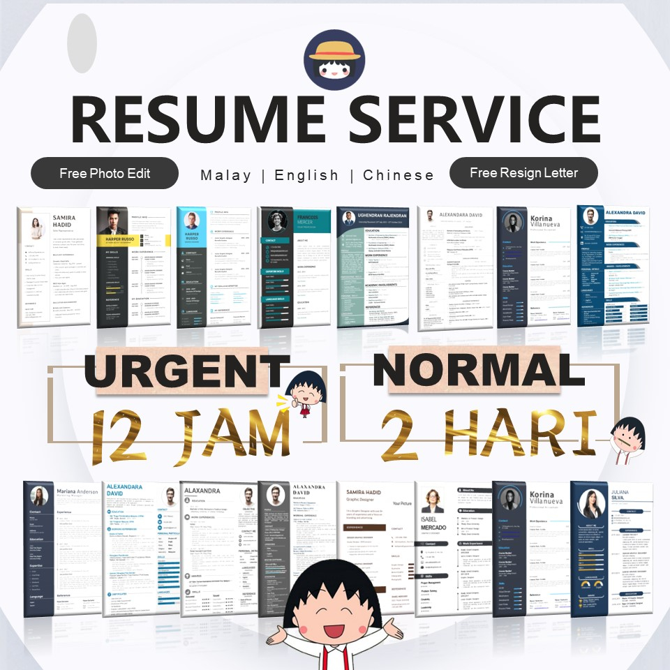 Quality Resume Writing | FREE photo edit | Expert Guidance | Shopee ...