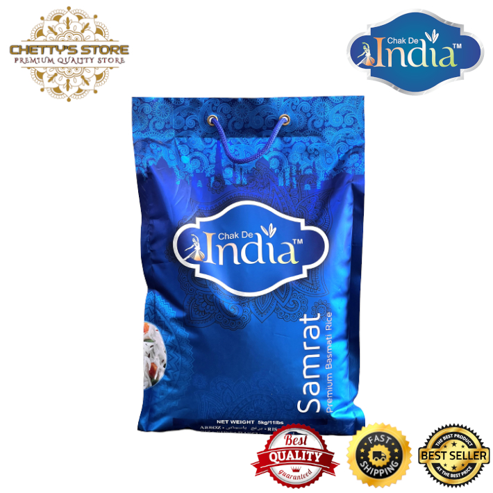 (IMPORTED INDIA) CHAK DE INDIA SAMRAT PREMIUM BASMATI RICE 1KG | Shopee ...