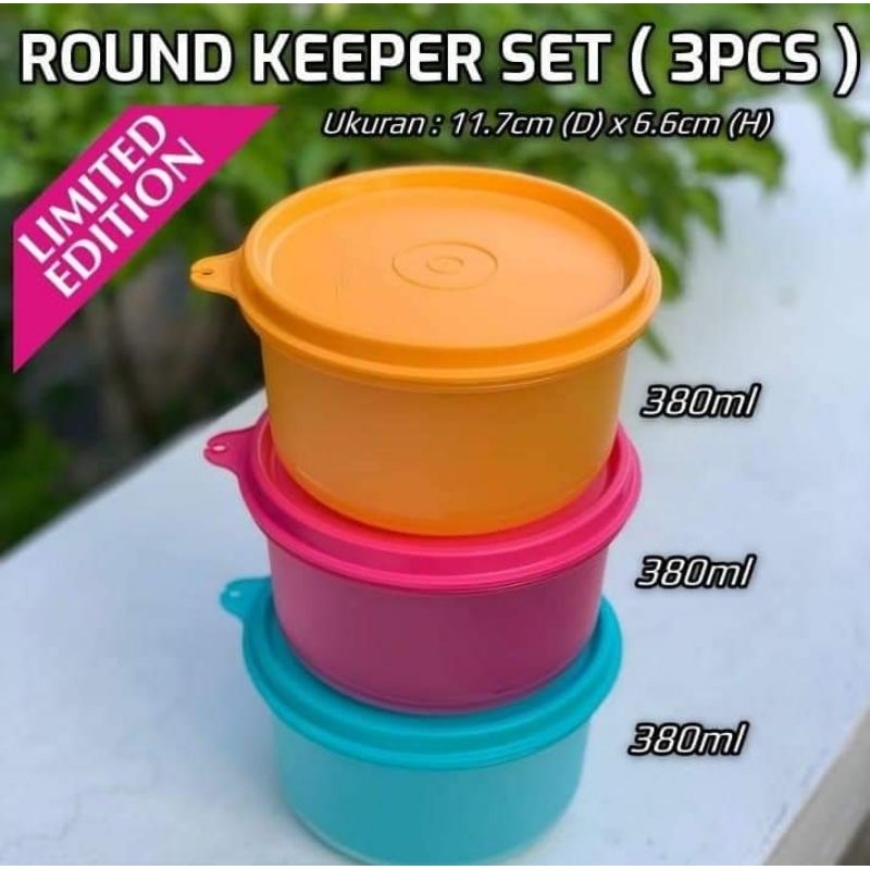 Tupperware Round Keeper (3 pcs) | Shopee Malaysia