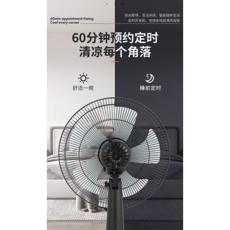Desk fan Desktop Kipas meja floor fan Table Fan 12 inches Fan Small Fan 5 Blades-3 Speed Mode ...