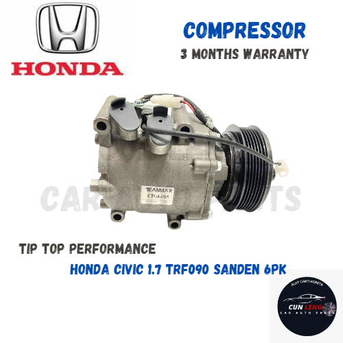 3 Month Warranty HONDA CIVIC 1.7 TRF090 SANDEN 6PK / CIVIC FD 1.8CC HONDA STREAM / CIVIC 2.0 Car ...