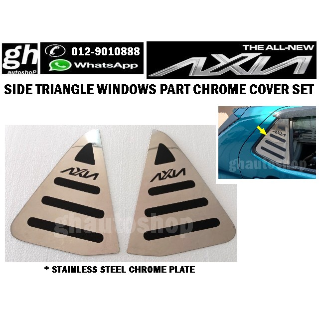 AXIA ( All New Yr 2023 model ) side triangle windows part chrome cover ...