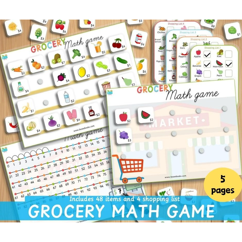 A328 – [PDF] Grocery Shopping Math Game 5 pages | Shopee Malaysia