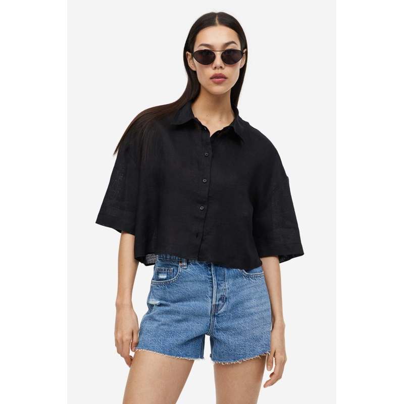 Oversized linen shirt | Shopee Malaysia