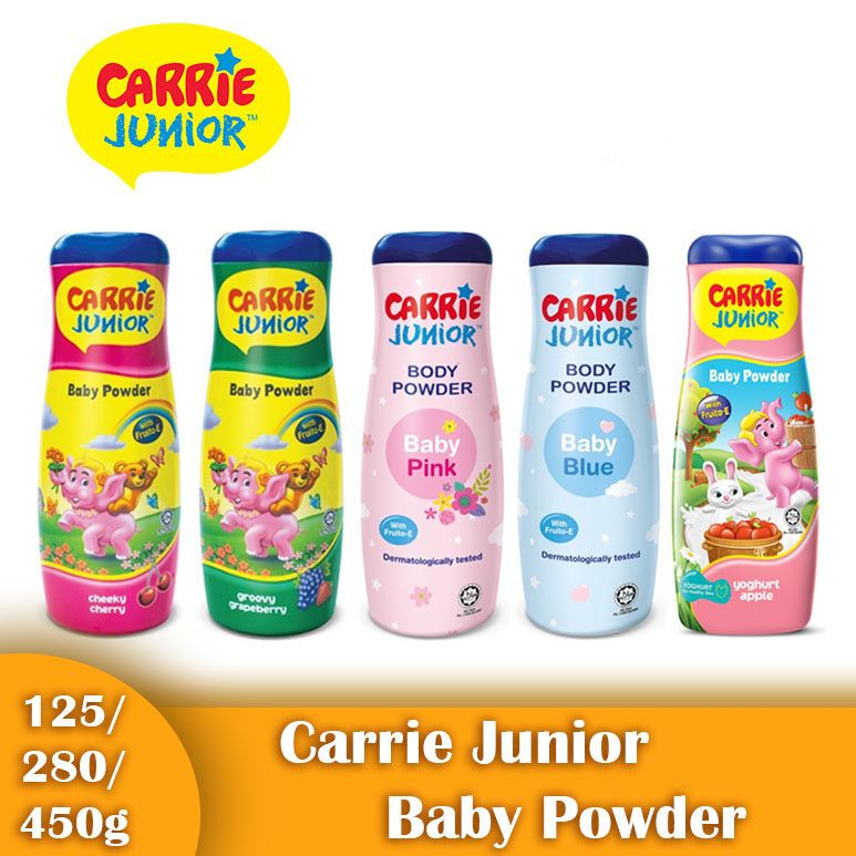 Carrie Junior Baby Powder 125g (Cheeky Cherry/Groovy Grapeberry/Yoghurt ...