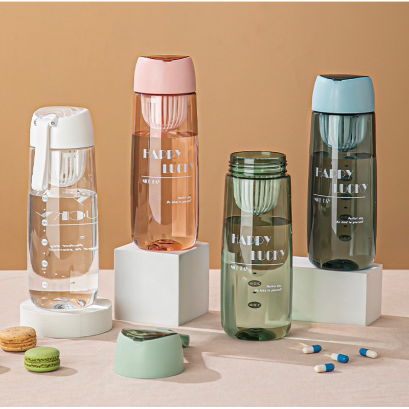 Transparent Self-Contained Medicine Box Plastic Water Bottle 600/700ml ...