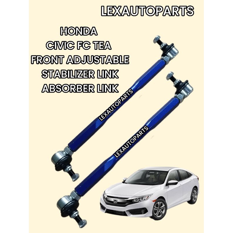 (2 PCS )HONDA CIVIC FC TEA FRONT ADJUSTABLE STABILIZER LINK / ABSORBER ...