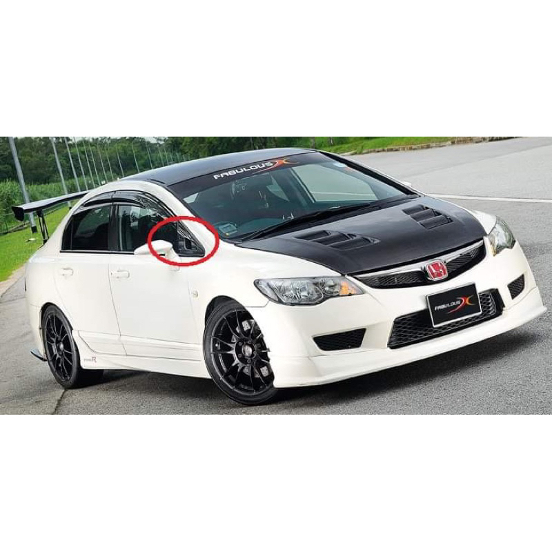 Honda Civic FD1 FD2 FD2R Feels Carbon Triangle Mirror Carbon Vent ...