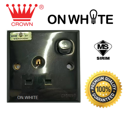CLIPSAL / SCHNEIDER ( YELLOW ROCKER )( RED ROCKER )/ CROWN SWITCH SOCKET 13A BLACK | Shopee Malaysia
