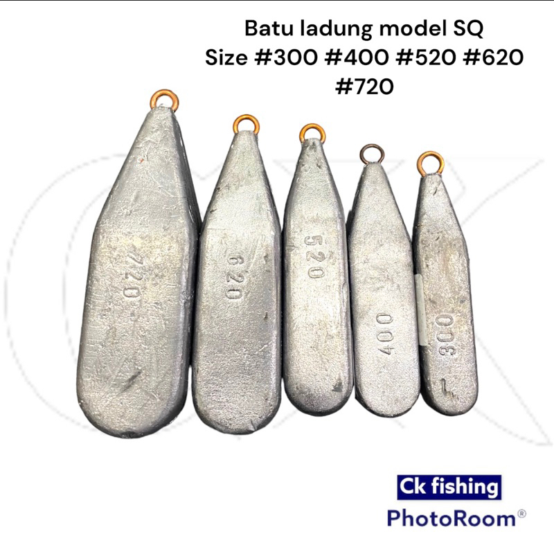 Fishing Lead Sinker Model SQ Size #300 To Size #720 / Batu Ladung ...
