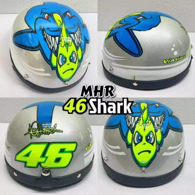 MHR DESIGN HELMENT PREMIUM DESIGN MHR Half III Steng Ninja Turtle ...