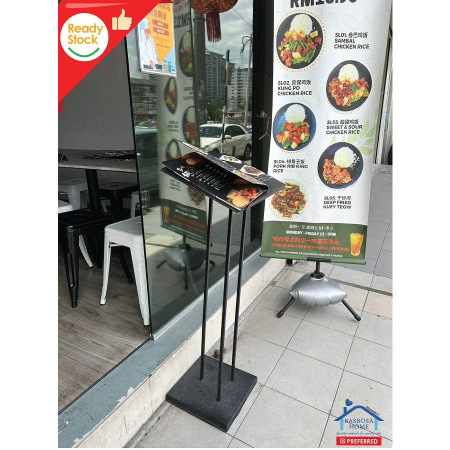 ️Simple & Elegant Menu Display Stand ️ READY STOCK ~ 3 Shafts | Shopee ...